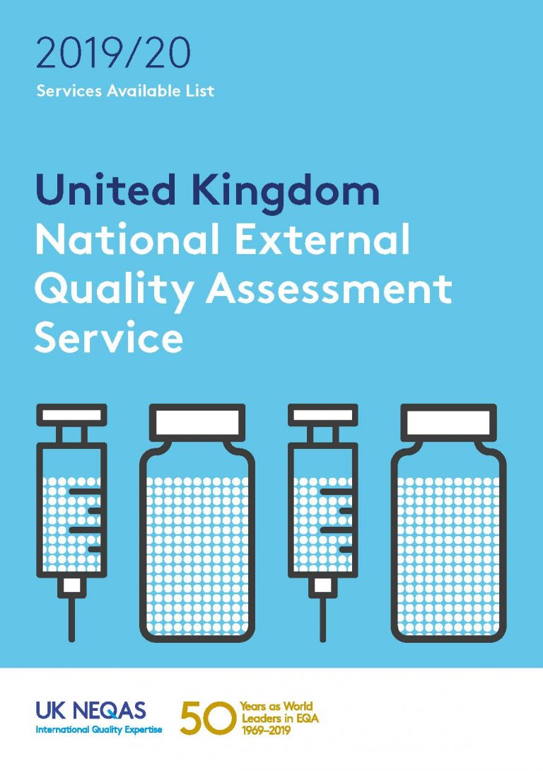 UK NEQAS Services Available Leaflet 2019-2020 FINAL_Page_01 - UK NEQAS